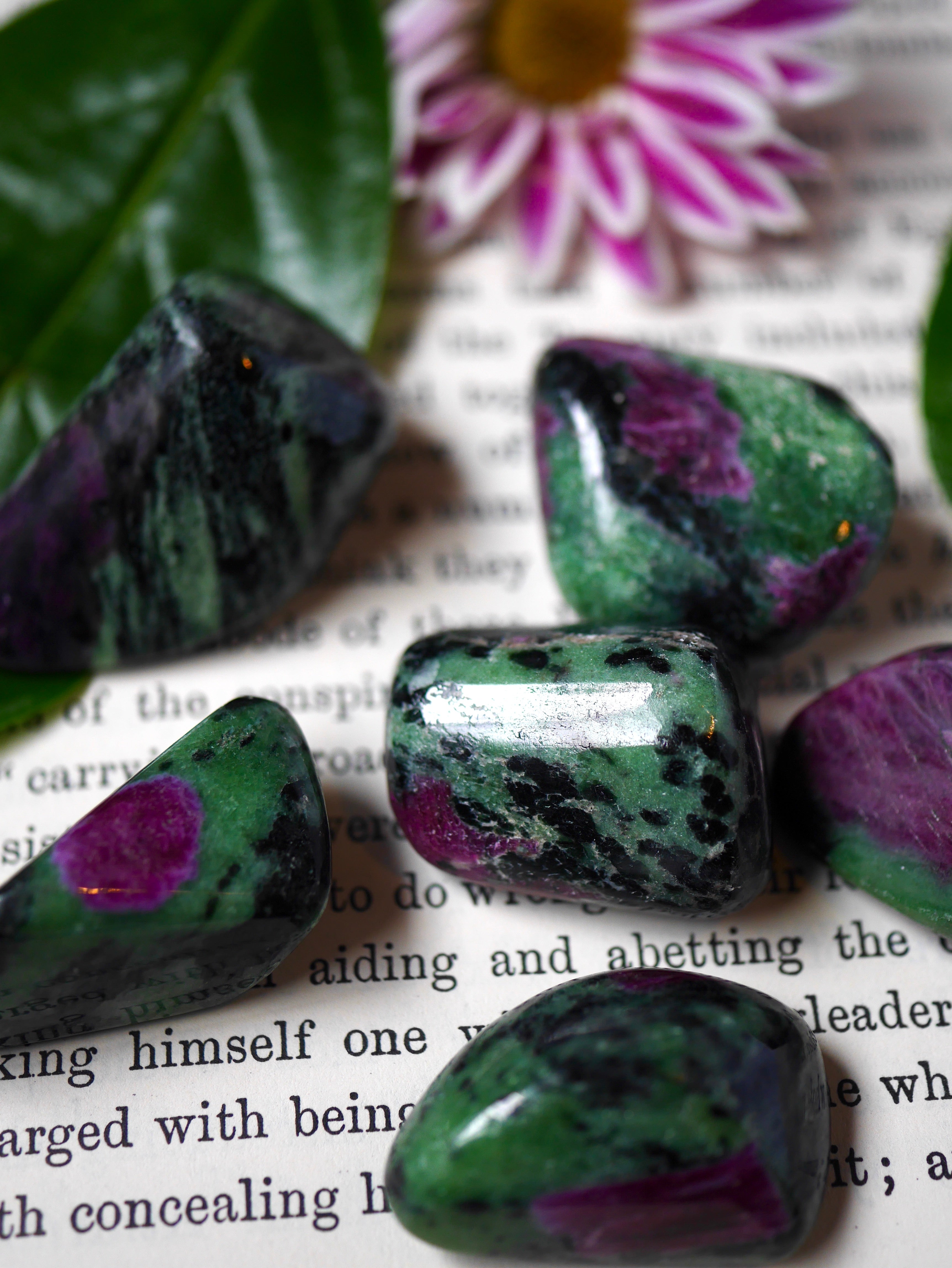Ruby Zoisite Tumbled Stone – Mineralism